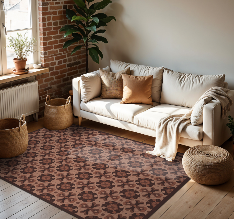 mocha mousse vinil szőnyeg csempe hatás